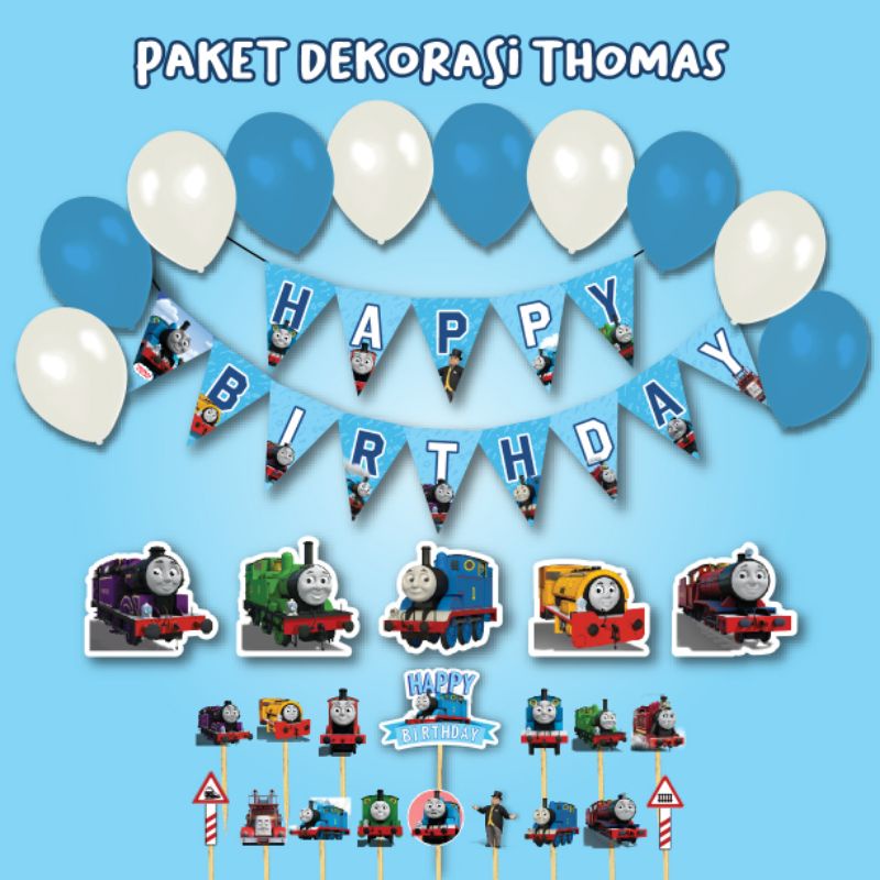 Jual PAKET DEKORASI THOMAS ULANG TAHUN ULTAH HAPPY BIRTHDAY HIASAN ...