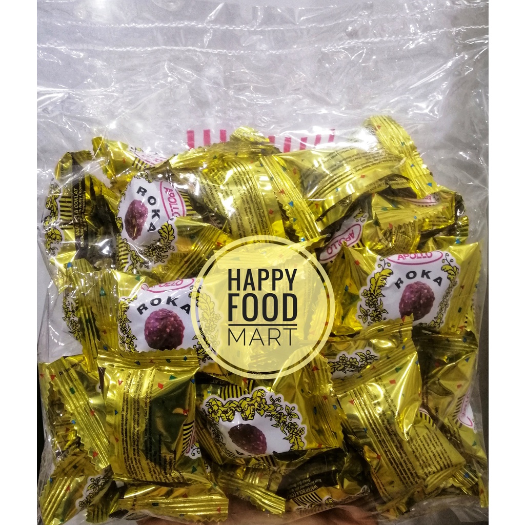 Jual [PROMO] APOLLO ROKA WAFER BALL/WAFER BOLA COKLAT KACANG/BISKUIT ...