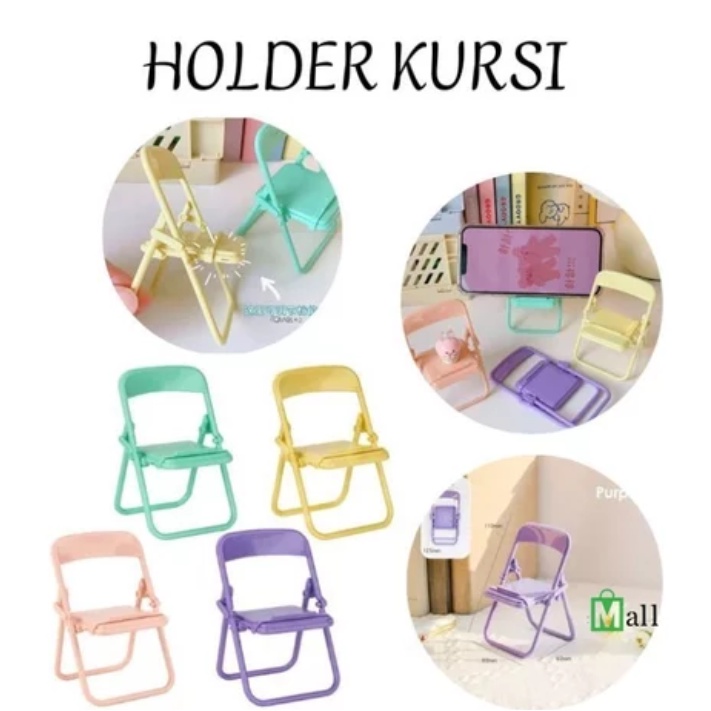Jual Stand HP Kursi Macaron Phone Holder Bentuk Kursi Lipat Folding ...