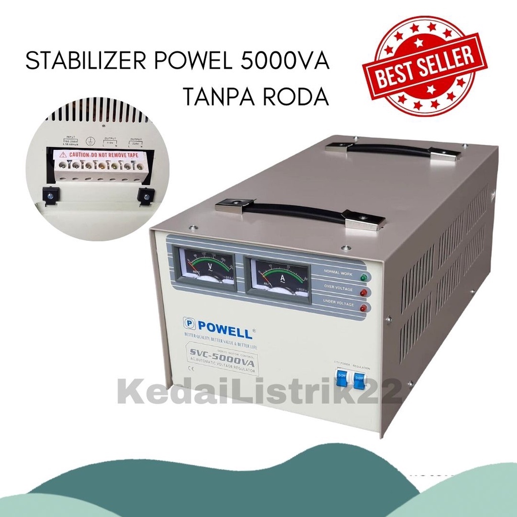 Jual Stabilizer listrik POWELL 1 phase 5000 Va tanpa roda | Shopee ...