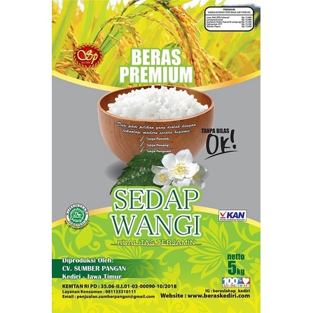 Jual BERAS SEDAP WANGI 5KG PREMIUM | Shopee Indonesia
