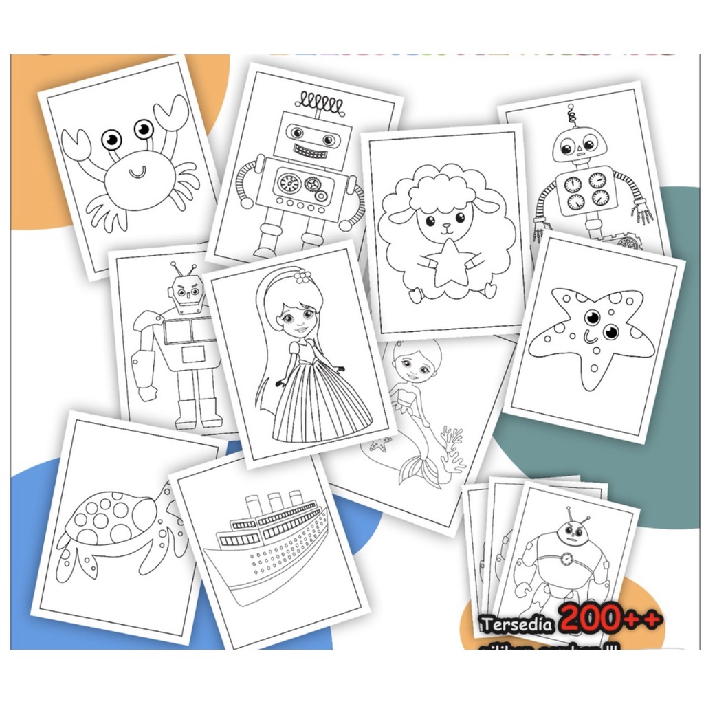Jual KERTAS MEWARNAI/ COLOURING SHEET A3 SUPER BESAR 42cmx 28cm ...