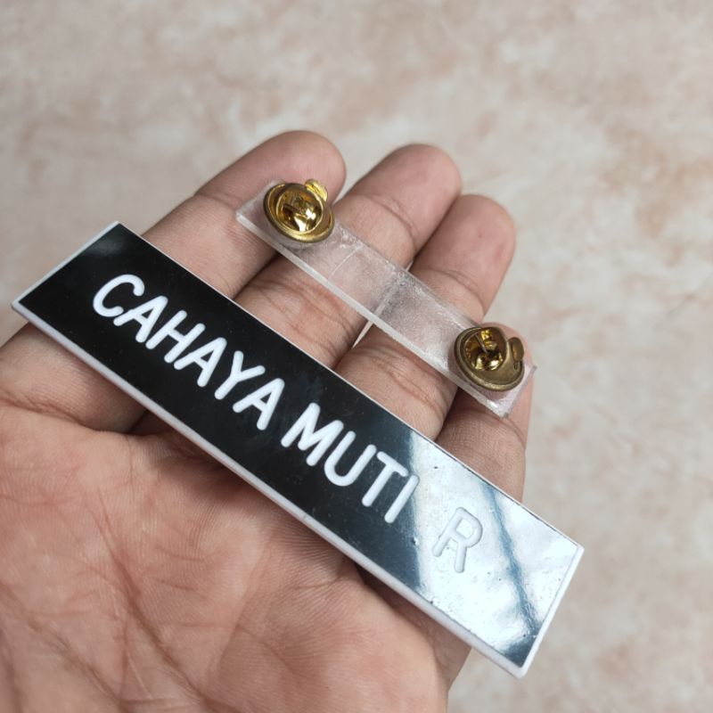 Jual Nametag PNS / Nametag Akrilik Glossy / Nametag Gravir / Nametag ...
