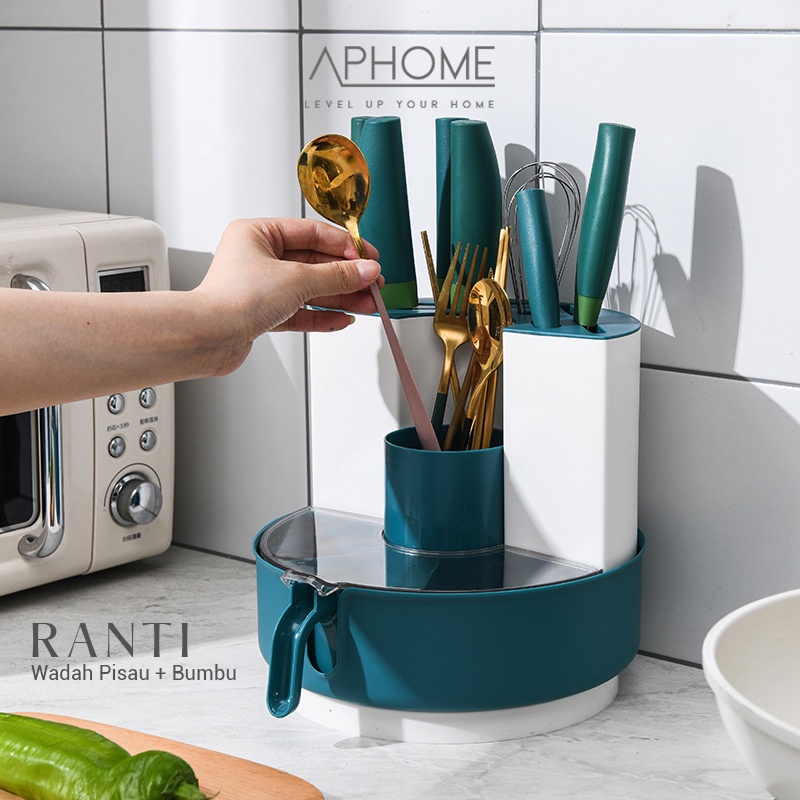 Jual APHOME Tempat Sendok Putar 360° dengan 3PCS Wadah Bumbu ...