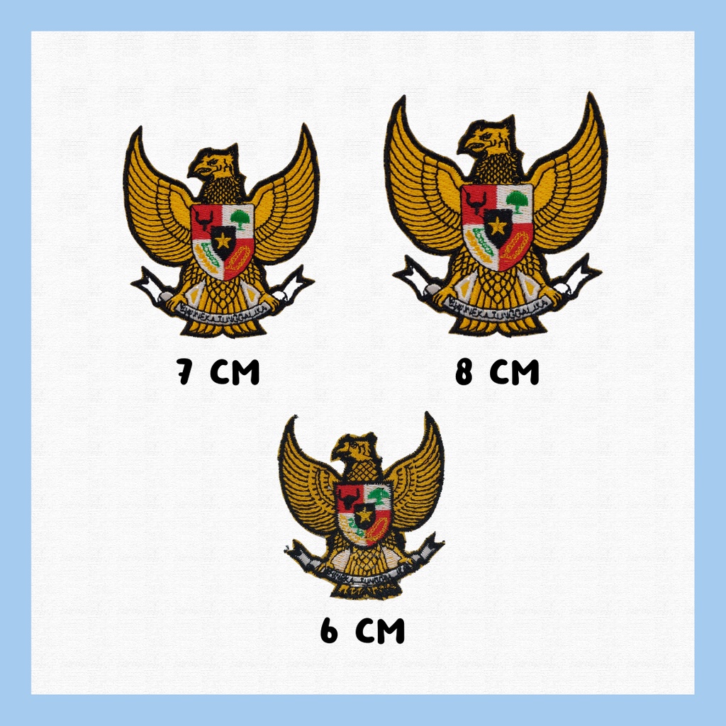 Jual Bordir Logo Garuda Pancasila 6/7/8 cm — Patch Badge Bet Emblem ...