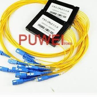 Jual PLC Passive splitter 1:8 SC Fiber Optic pasif spliter Optik ...