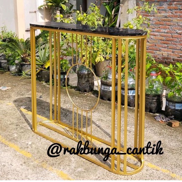 Jual Meja foyer / meja pajangan / meja console besi minimalis marble ...