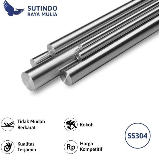 Jual As Stainless Steel SS 304 6MM x 6 - 6.35 Meter - Sutindo Store | Shopee Indonesia