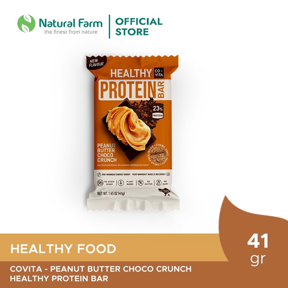 Jual Covita Peanut Butter Choco Crunch Healthy Protein Bar - 41gr ...