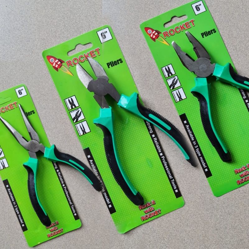 Jual Tang serbaguna 6 inch / 1 Set 3 PCS / Tang Kombinasi / Tang Lancip ...