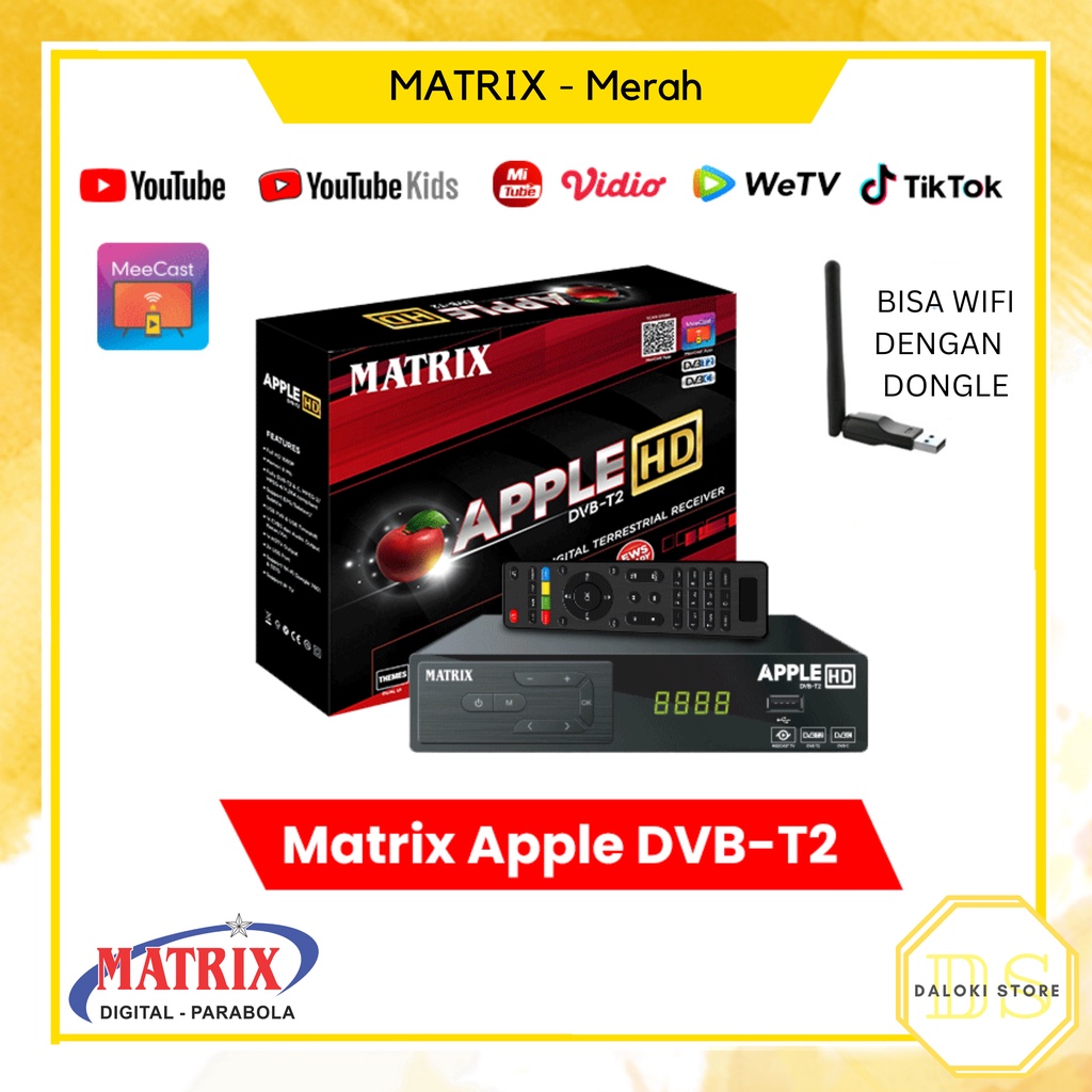 Jual Set Top Box / Matrix Apple Merah DVB-T2 / Penerima Tv Digital ...
