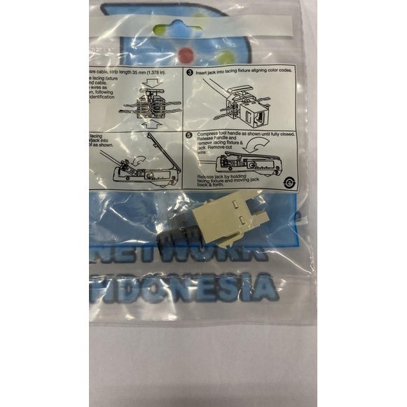 Jual AMP Modular Jack Cat 6 / cat6 Biru Original / COMMSCOPE | Shopee ...