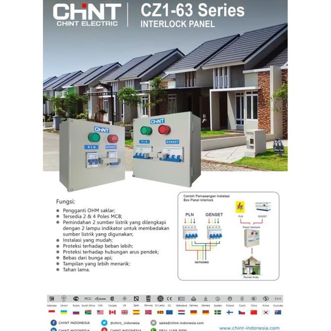 Jual Panel Interlock Chint Cz163 Panel Interlock Pln Chint Ohm Saklar ...