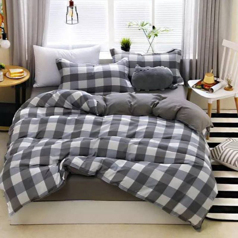 Jual flashsale sprei aestentic abu putih ready uk 90x200 sampai 200x200 ...