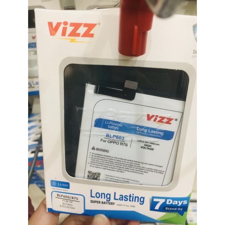 Jual Baterai OPPO R7S R7ST R7SM BLP603 2980mAh Double Power Vizz Package | Shopee Indonesia