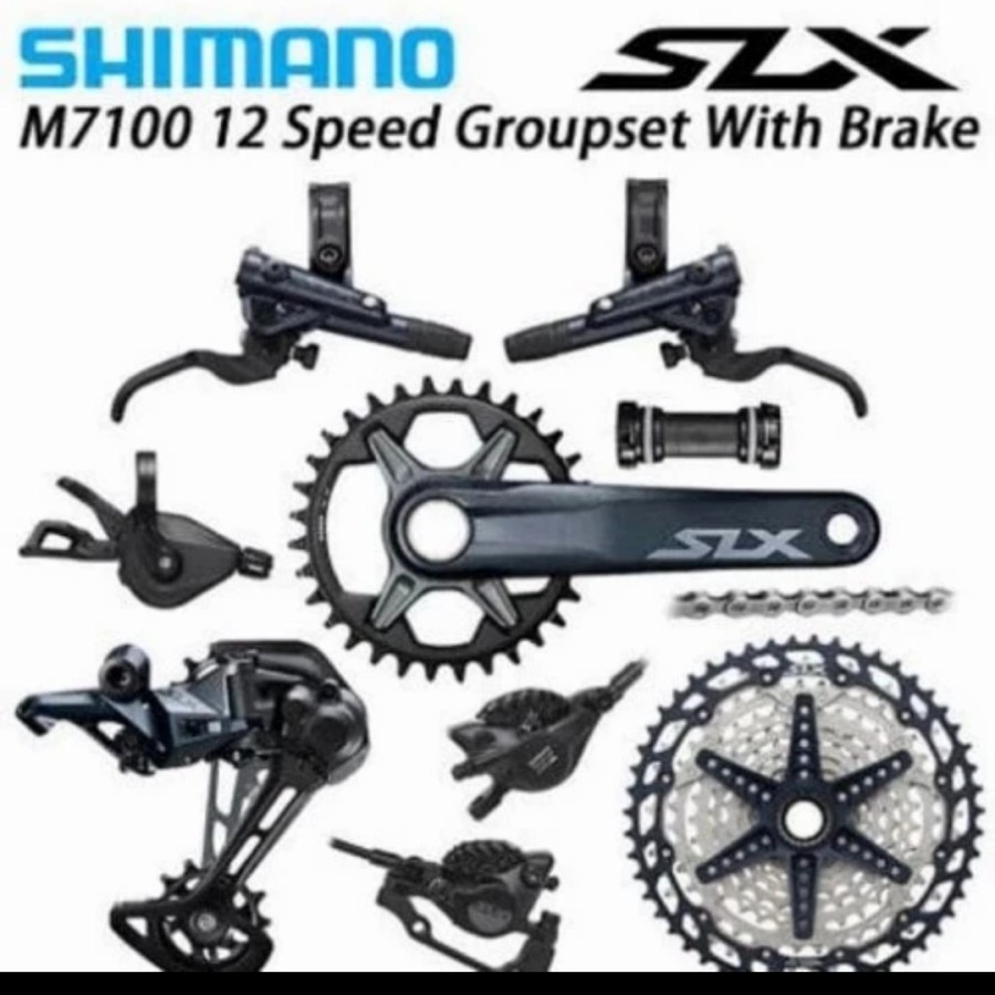 Jual Groupset Shimano SLX M7100 MTB 32X170mm, 10-51T 2 Piston, 12 Speed | Shopee Indonesia
