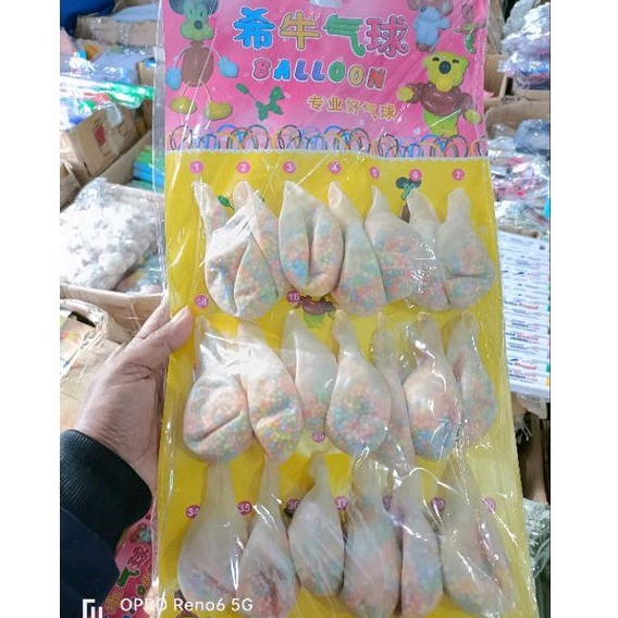 Jual 1lembar balon busa transparan isi 20pcs | Shopee Indonesia