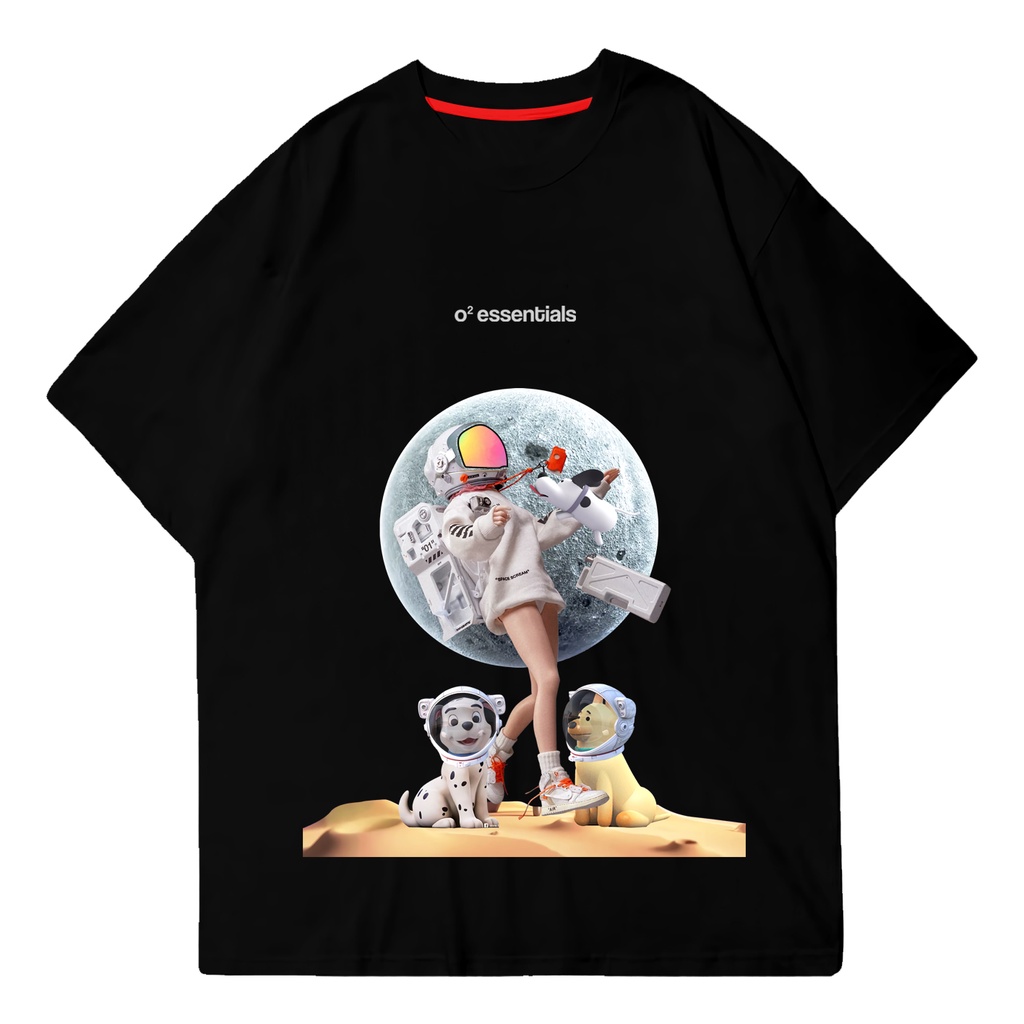 Jual O2 Essentials Kaos Oversize Premium Pria dan Wanita - Moon ...