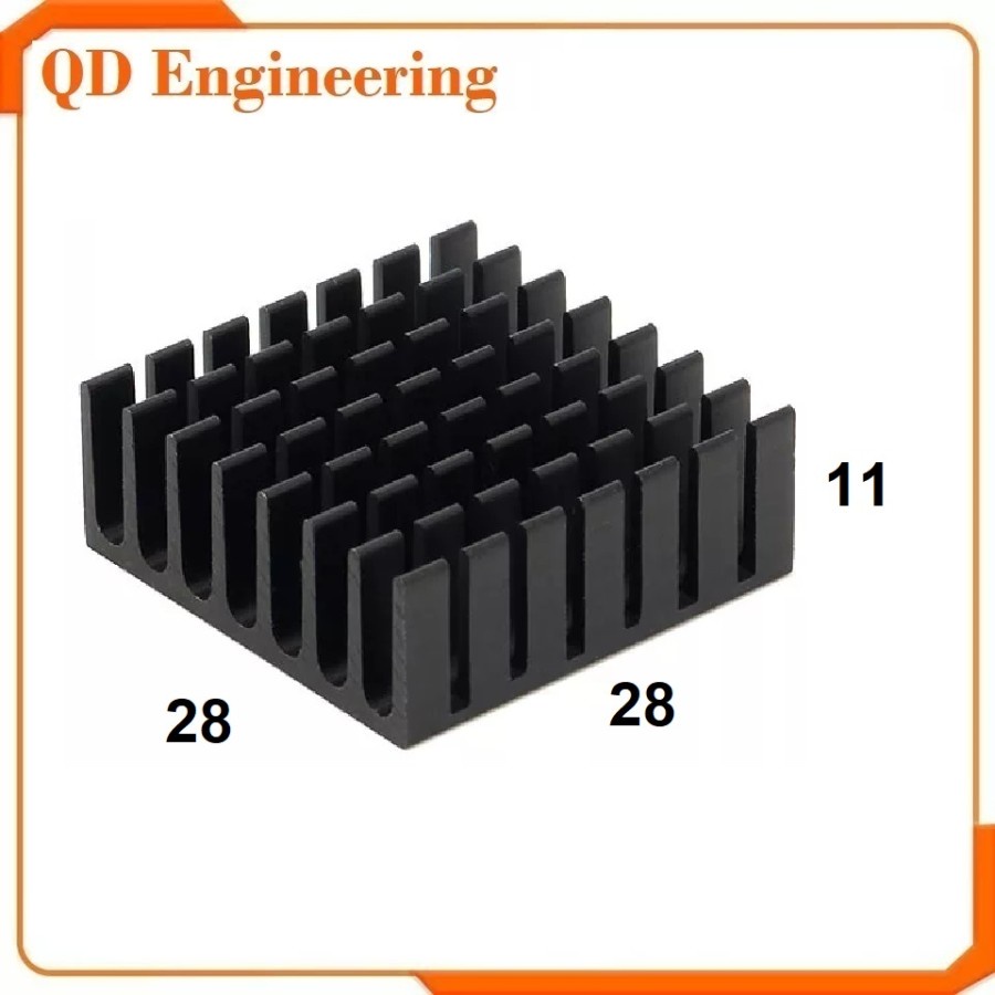 Jual Heatsink Aluminium 28x28x11mm Heatsink Pendingin CPU Cooler IC ...