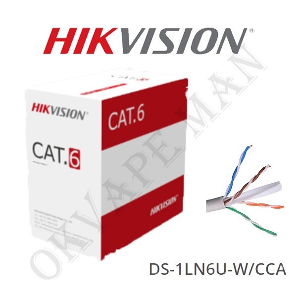 Jual HIKVISION DS-1LN6U-W/CCA UTP CAT6 Network Cable Cooper Kabel LAN ...