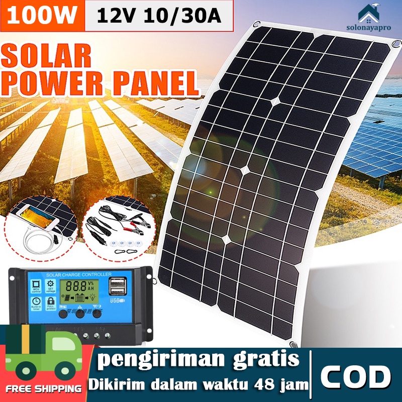 Jual 100w/60w solar panel panel surya pembangkit listrik tenaga surya ...
