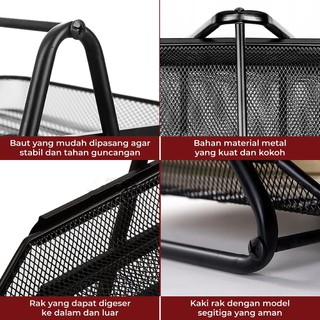 Jual Document Tray Desk Storage Foldable 2 Tiers Rak Kertas File ...