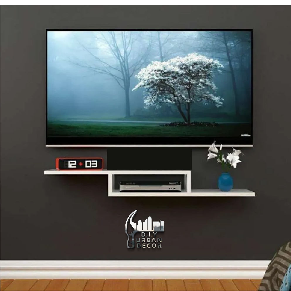 Jual RAK TV DINDING MODEL 1 HAMBALAN AMBALAN RAK DINDING MELAYANG ...