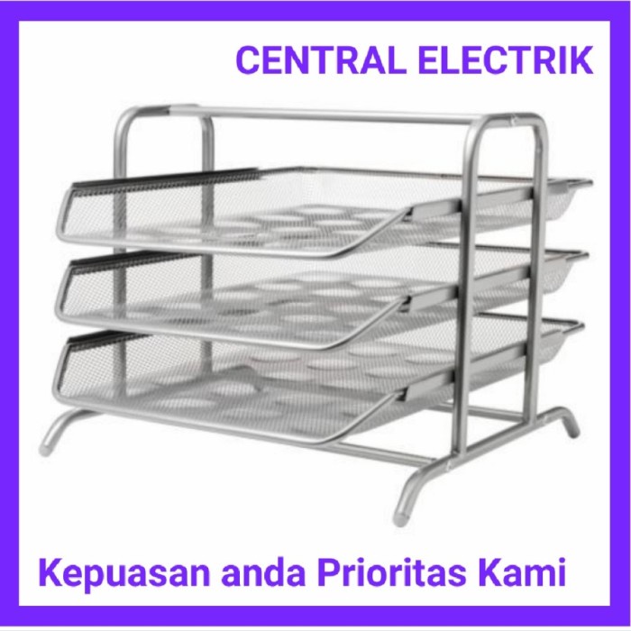 Jual Box File Rak Dokumen / Arsip Surat Organizer 3 & 4 Susun Tray Besi ...