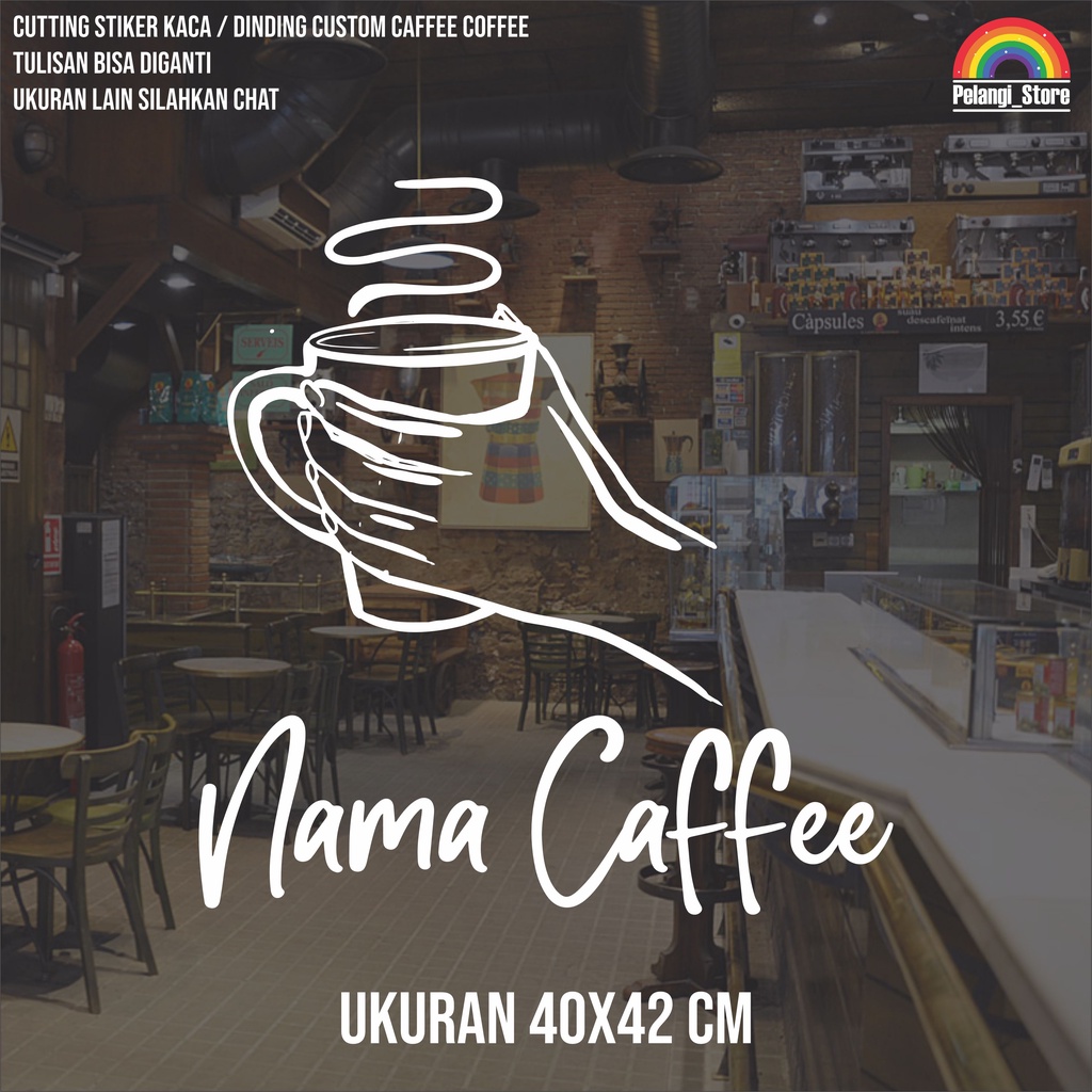 Jual Wall Sticker Stiker Dinding Kopi Coffee Cafe Cutting Stiker tembok ...