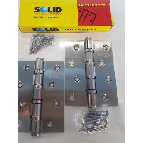 Jual ENGSEL SOLID 4' EK 02 BALL BEARING SN / ENGSEL PINTU 4 INCH | Shopee Indonesia