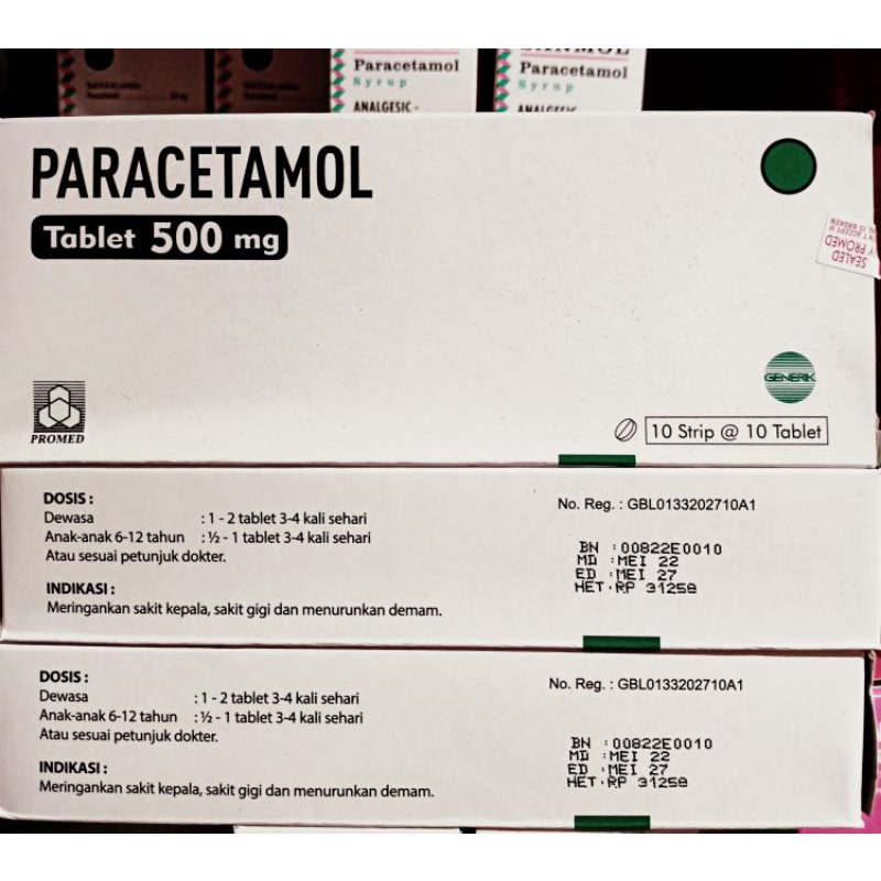 Jual Paracetamol box Promed | Shopee Indonesia