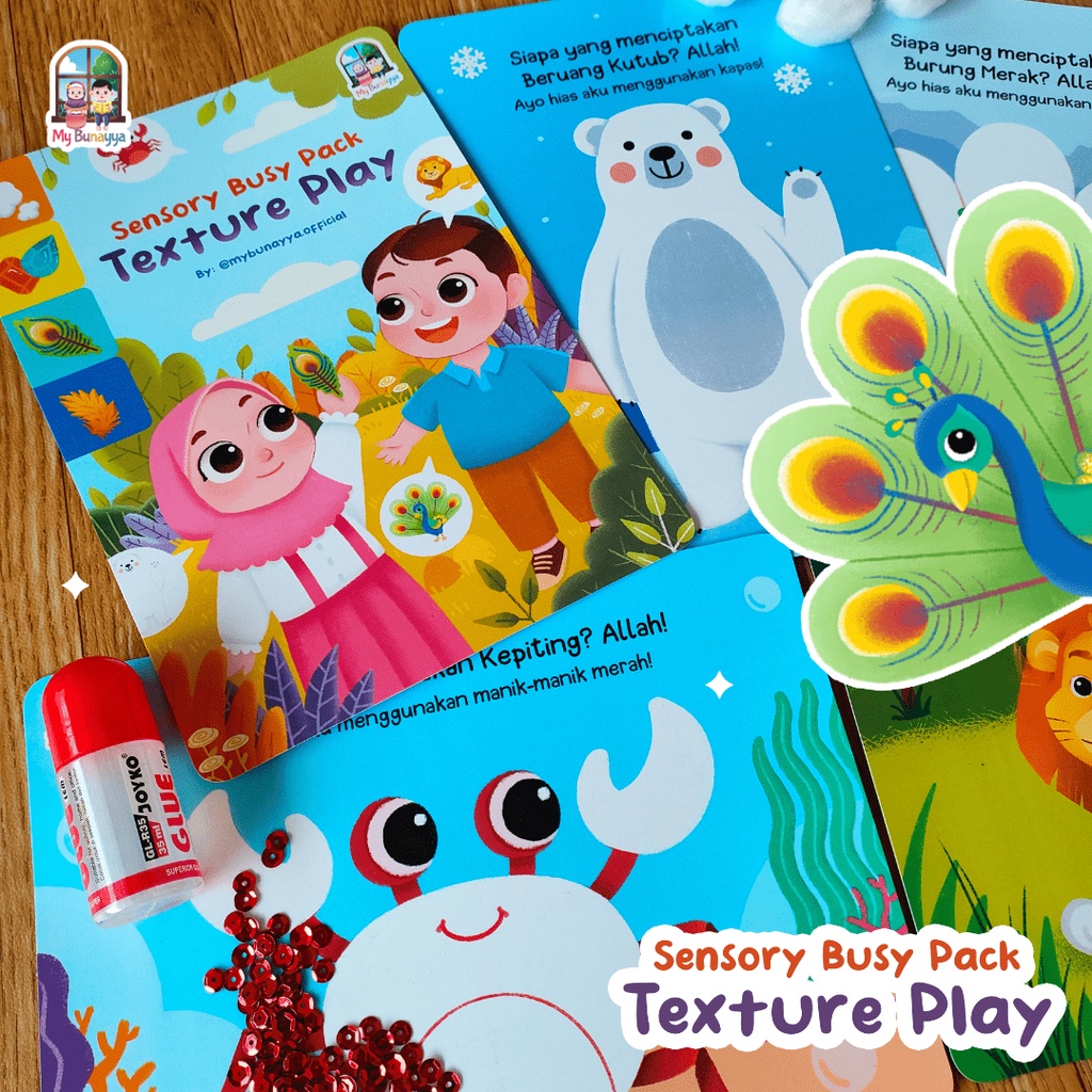 Jual Islamic Busy Pack: Texture Play - Mainan Edukasi - Sensory Play ...