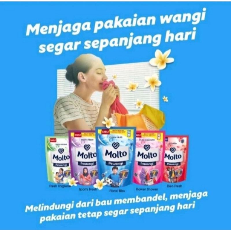 Jual Molto Pewangi Pelembut Pakaian Pouch Refill 780ml | Shopee Indonesia