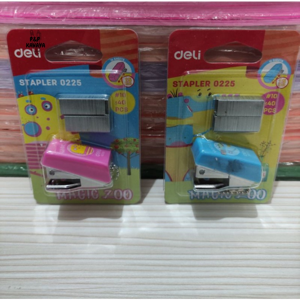 Jual Deli | Stapler Mini Magic Zoo #10 (dengan refill) | E0225 | Shopee ...