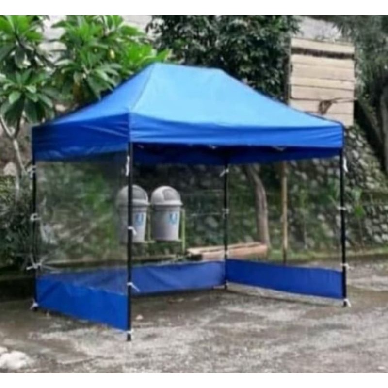 Jual tirai tenda dinding tenda tutup samping tenda warna biru+mika ...