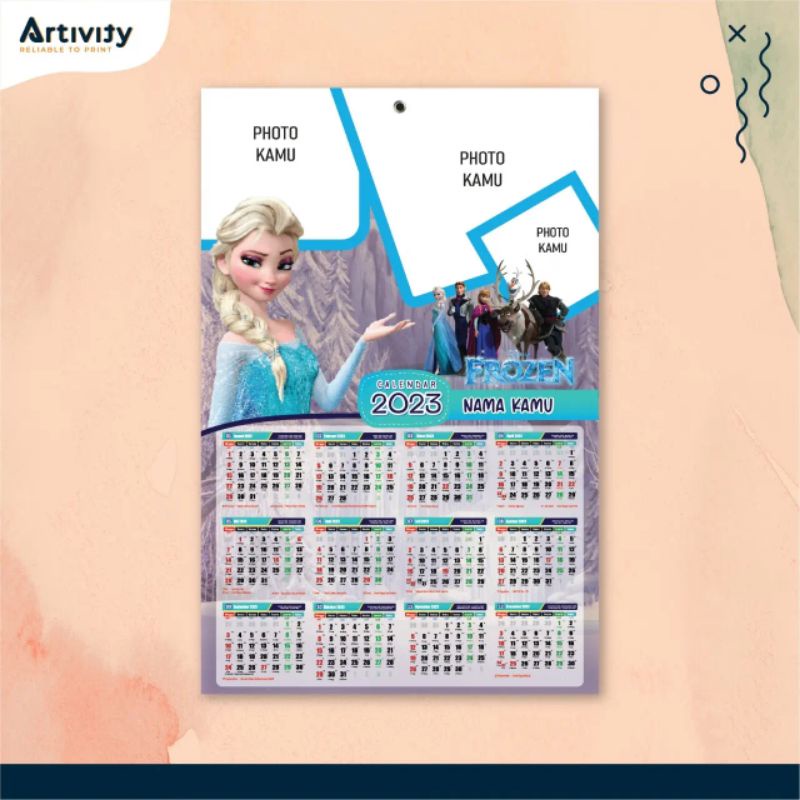 Jual KALENDER POSTER 2024 FOTO CHARACTER CUSTOM | Shopee Indonesia