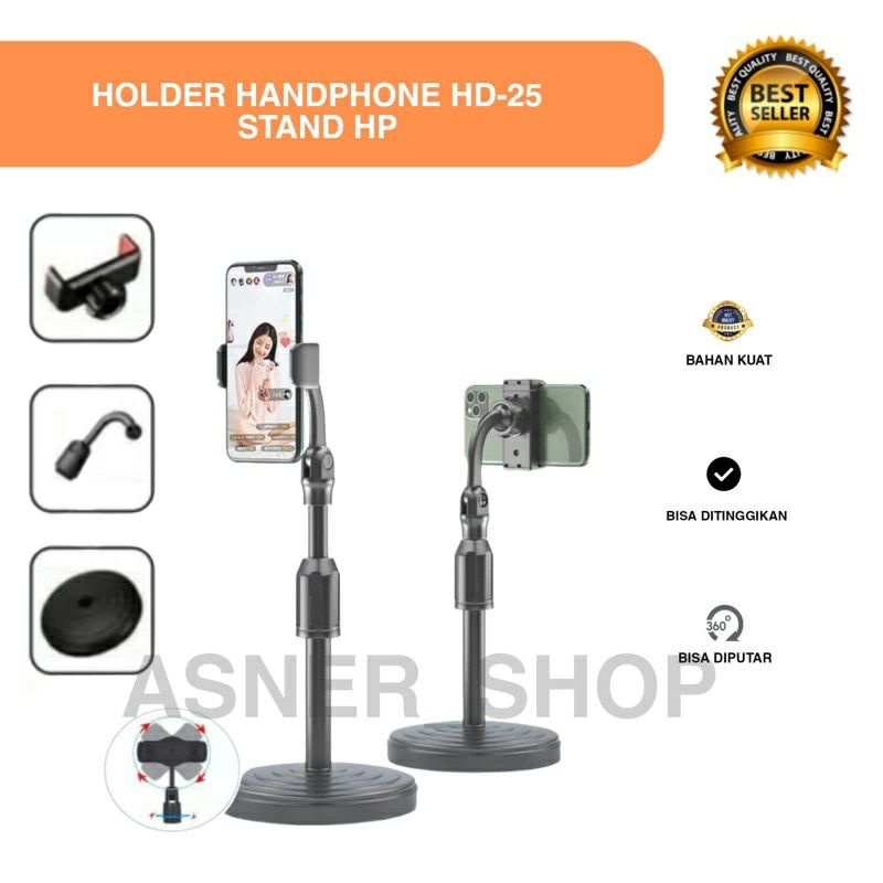 Jual Phone Holder HD-25 Stand Hp L7 Standing Meja Dekstop Dudukan ...