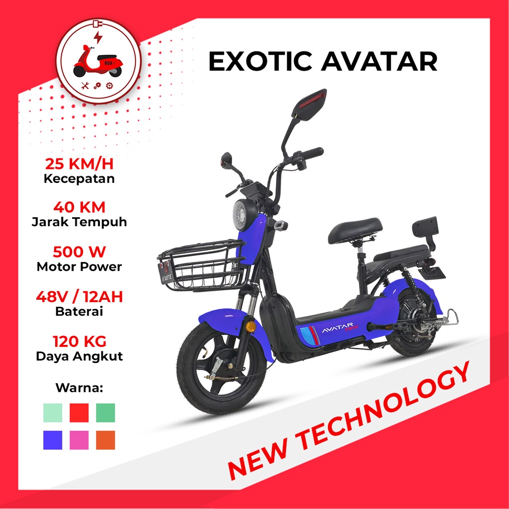 Jual SEPEDA LISTRIK E-BIKE EXOTIC AVATAR BY PACIFIC | Shopee Indonesia