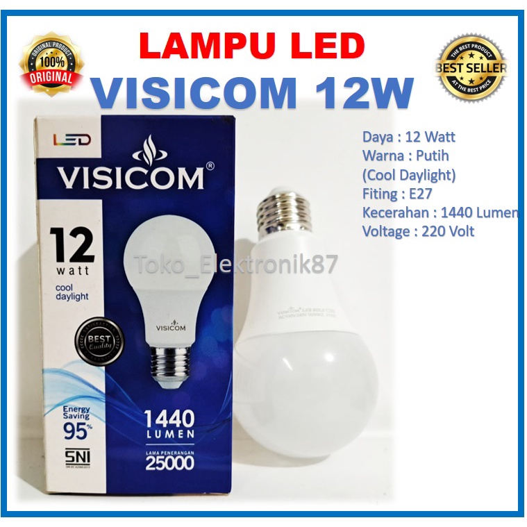 Jual Lampu Led Visicom 12W Bohlam 12 Watt Bulb | Shopee Indonesia