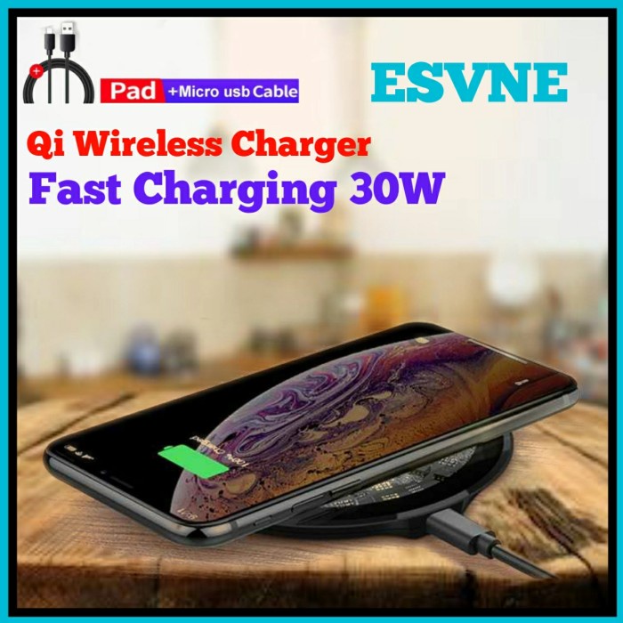 Jual Qi Wireless Charger Fast Charging Hp Tanpa Kabel Pengisian Cepat ...