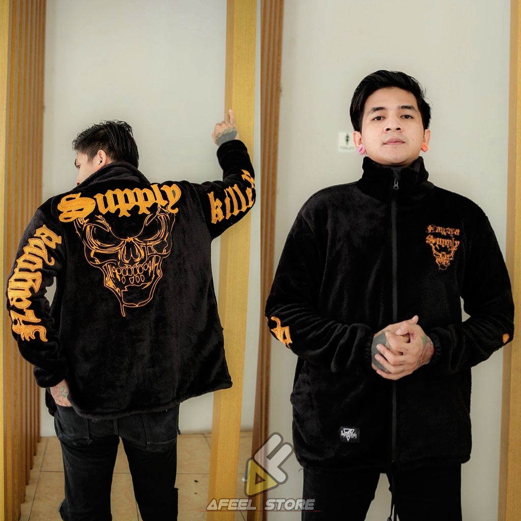 Jual SHERPA JACKET - JAKET SERVA BULU TEBAL PRIA WANITA FULL BORDIR ORIGINAL | Shopee Indonesia