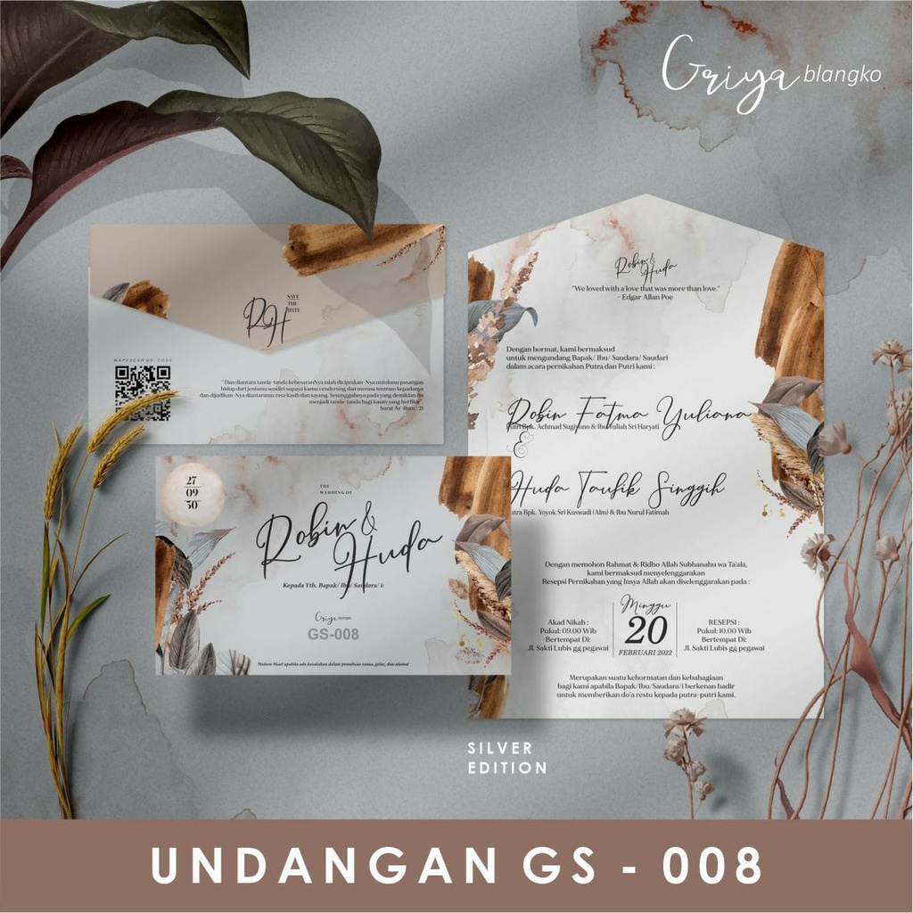 Jual Blangko Undangan Griya GS 008 (Free File Setting Corel) | Shopee ...