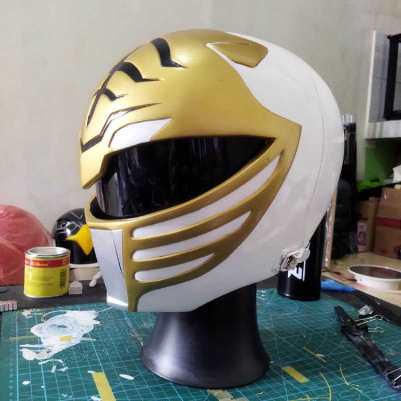 Jual Stand Helm helmet costum power rangers mighty morphin kamen rider ...