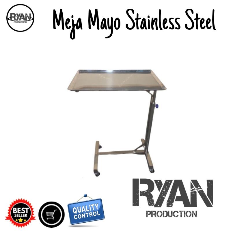 Jual Meja Mayo / Meja Makan Pasien Over Table Stainless Steel ...