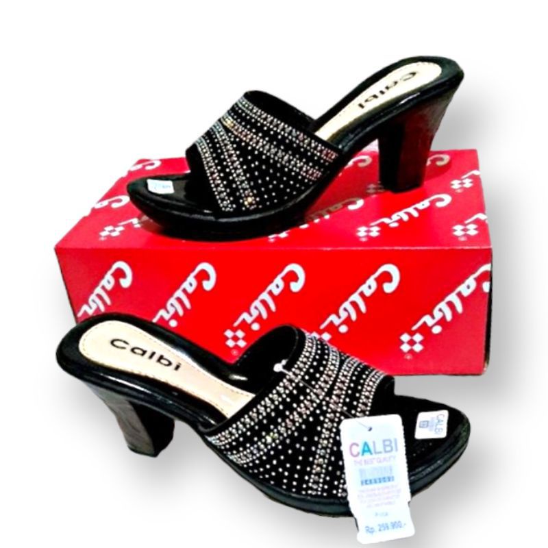 Jual Wedges Calbi Wanita/SLOP CALBI MEWAH Terbaru HAK 7CM | Shopee ...