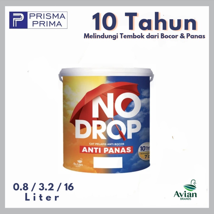 Jual Avian No Drop Anti Panas Cat Pelapis Anti Bocor Waterproofing 0.8 Liter 1 Kg | Shopee Indonesia