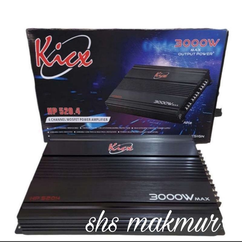 Jual power amplifier 4ch KICK HP.520.4 /power 4 channel 2800watt murah | Shopee Indonesia