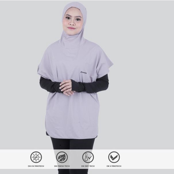 Jual Duraking Hijab Sports Kiara - Light Grey | Shopee Indonesia