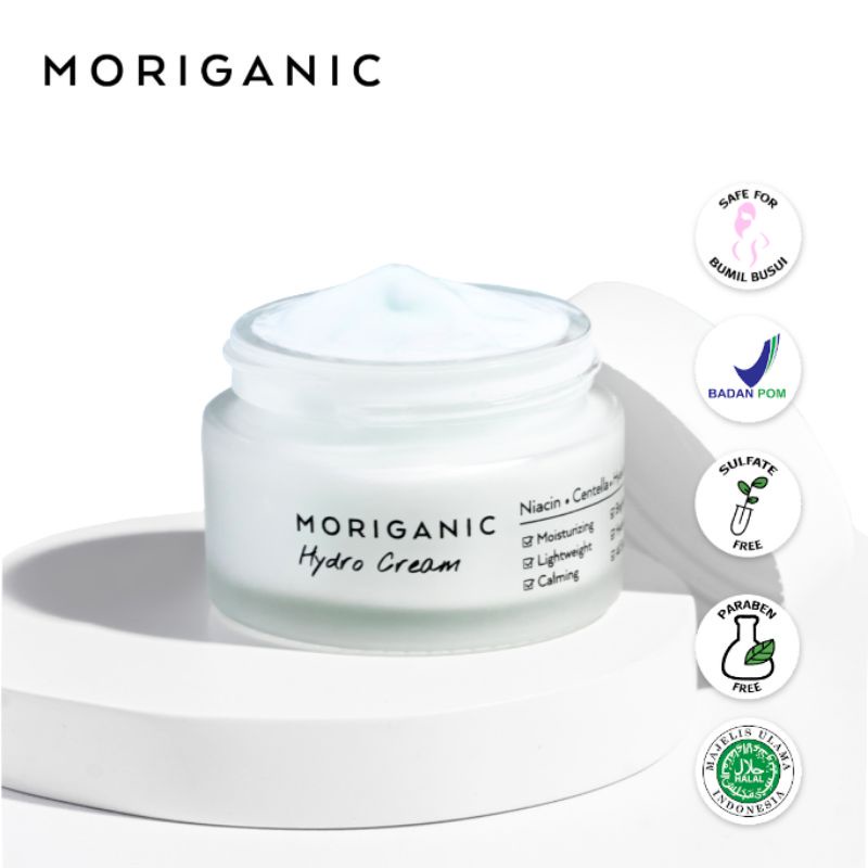 Jual Moriganic Hydro Cream Moisturizer Niacinamide Centella Asiatica ...