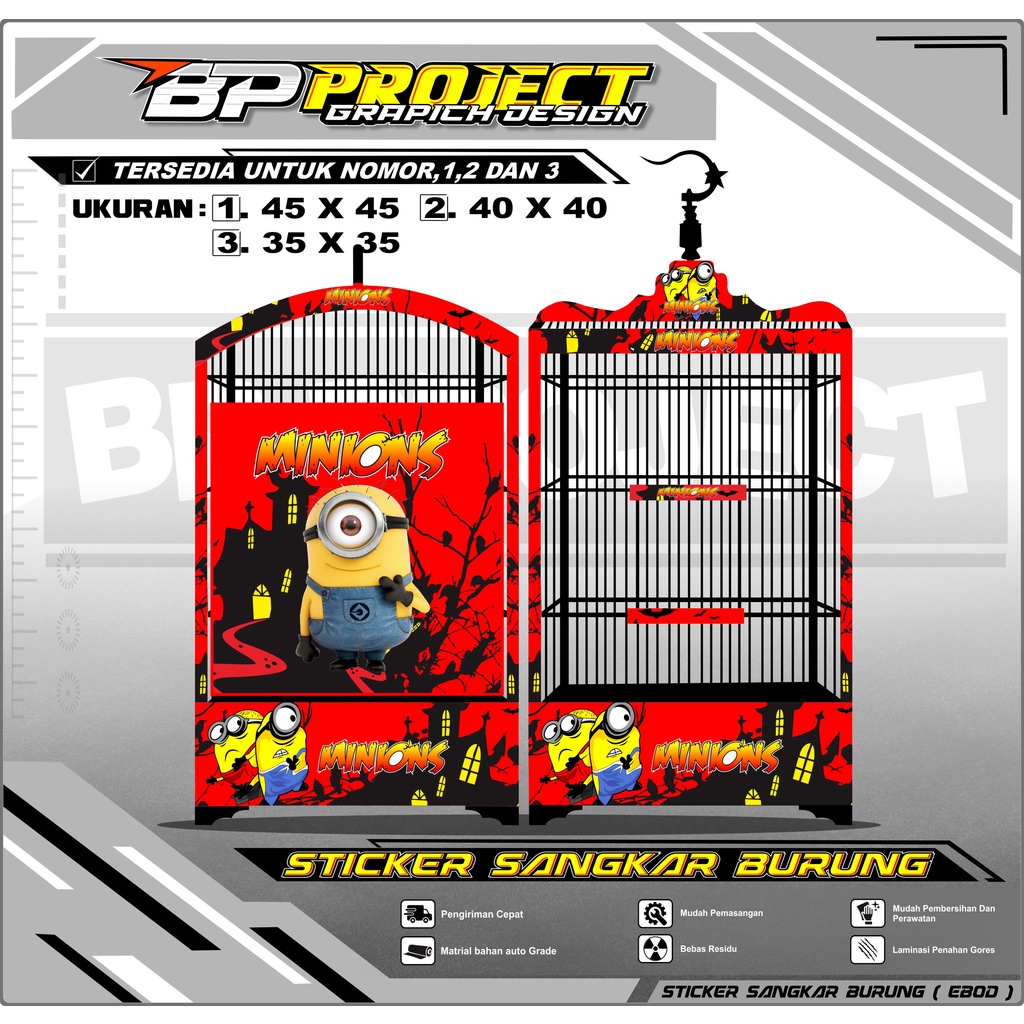 Jual SANGKAR BURUNG- Stiker Decal SANGKAR KOTAK - Sangkar EBOD JAYA ...